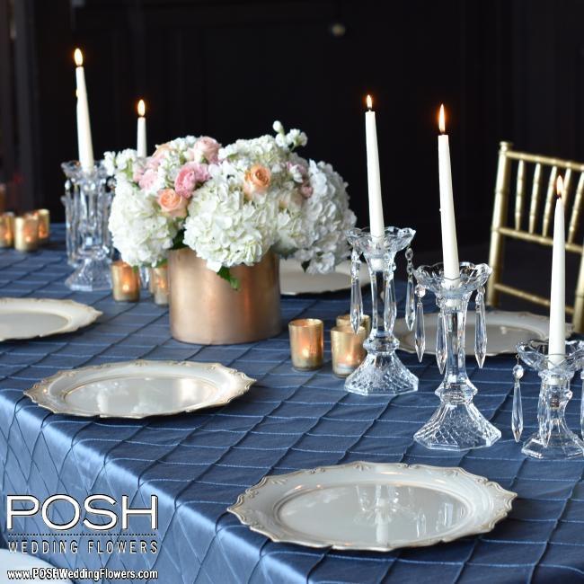 Centerpiece: POSH Large Glass Vase – Seattle Wedding Flowers by POSH