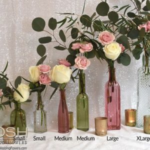 Large Vintage Bottle Flowers – Seattle Wedding Flowers by POSH