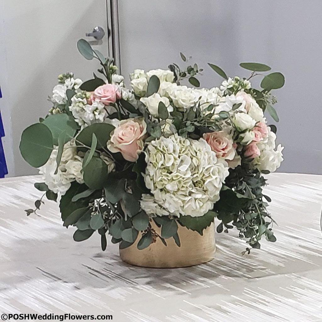 Centerpiece: Large Garden Style in Cylinder Vase – Seattle Wedding ...