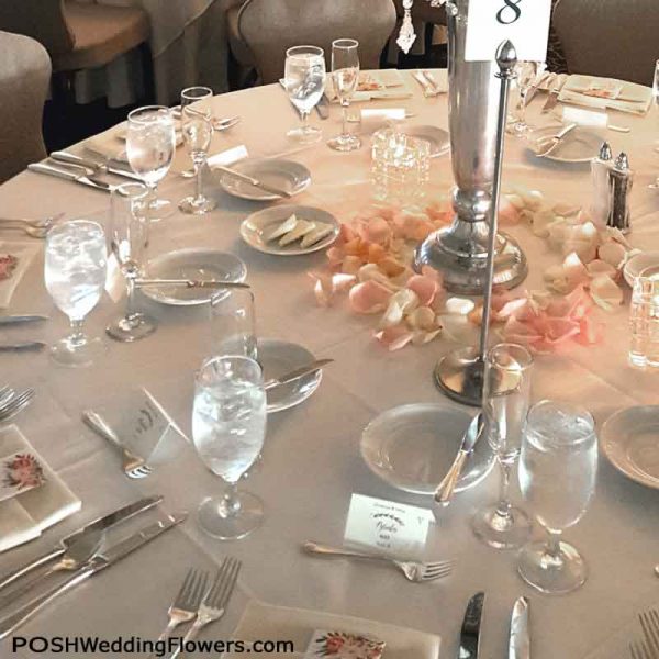 Petals for Guest Tables – Seattle Wedding Flowers by POSH