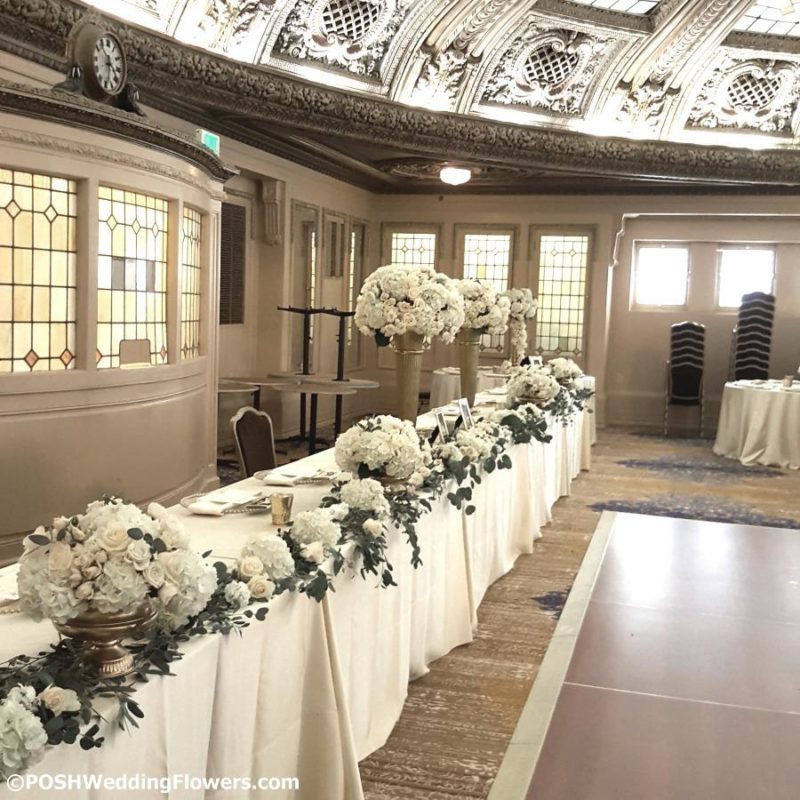 Head Table Garland: Classic POSH Style – Seattle Wedding Flowers by POSH